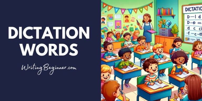 100 Dictation Word Ideas for Students and Kids | Writing Beginner