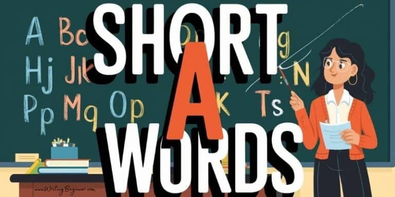 300+ Short A Words [Free Printable List] - Writing Beginner